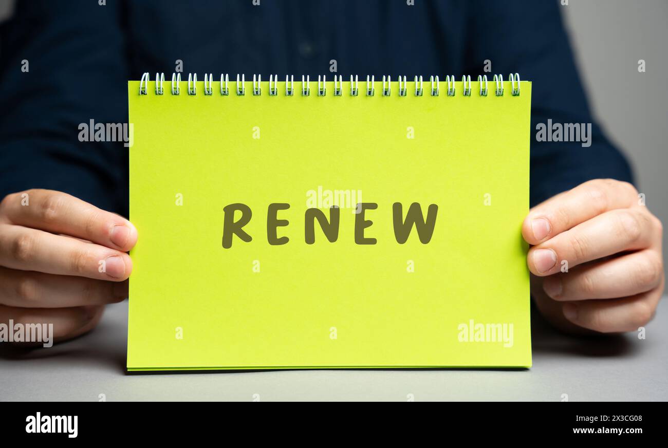 Renew concept. Business planning, strategy, and goals concepts. Ideas ...