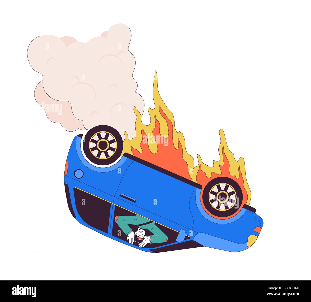 Fire background cartoon landing Stock Vector Images - Alamy