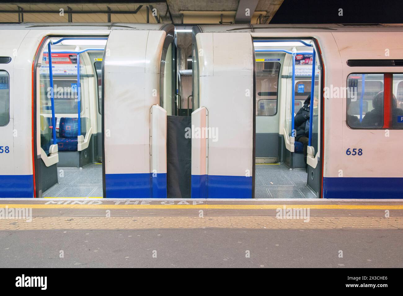 Underground Station Acton Town Arriving and Leaving Underground Trains ...
