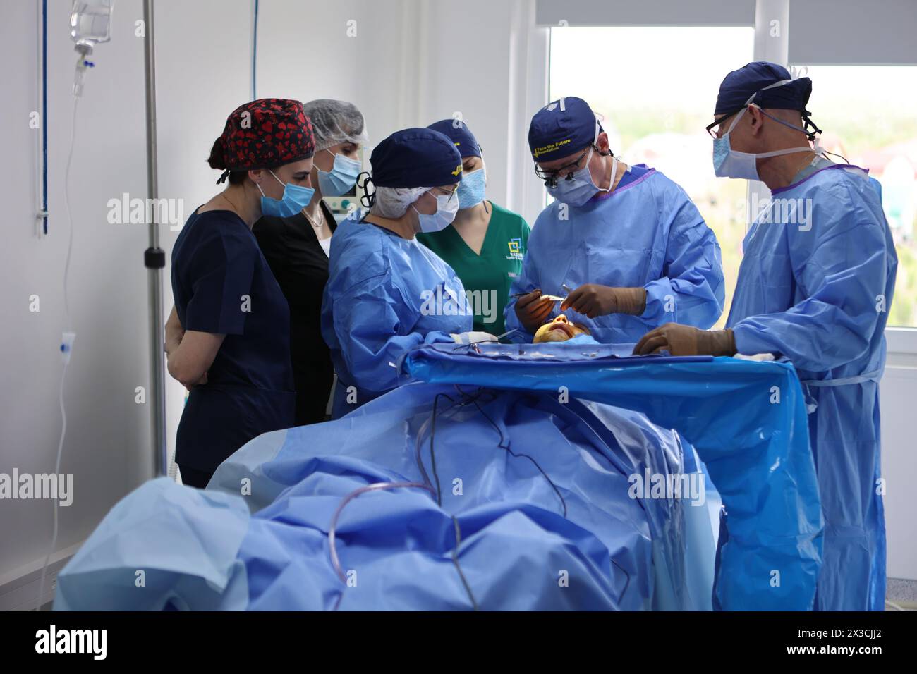 IVANO-FRANKIVSK, UKRAINE - APRIL 25, 2024 - Surgeons of the Face the ...