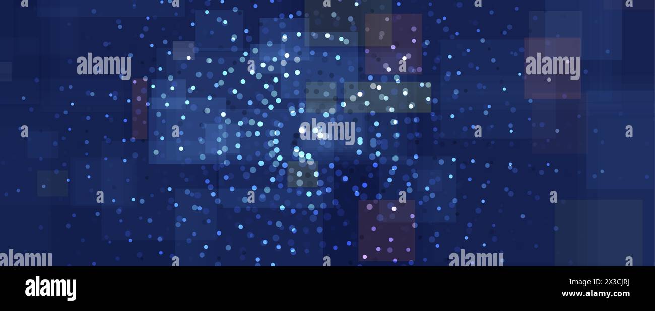 Abstract Technology Digital Circles of Particles. Futuristic Background. Big Data Visualization ...