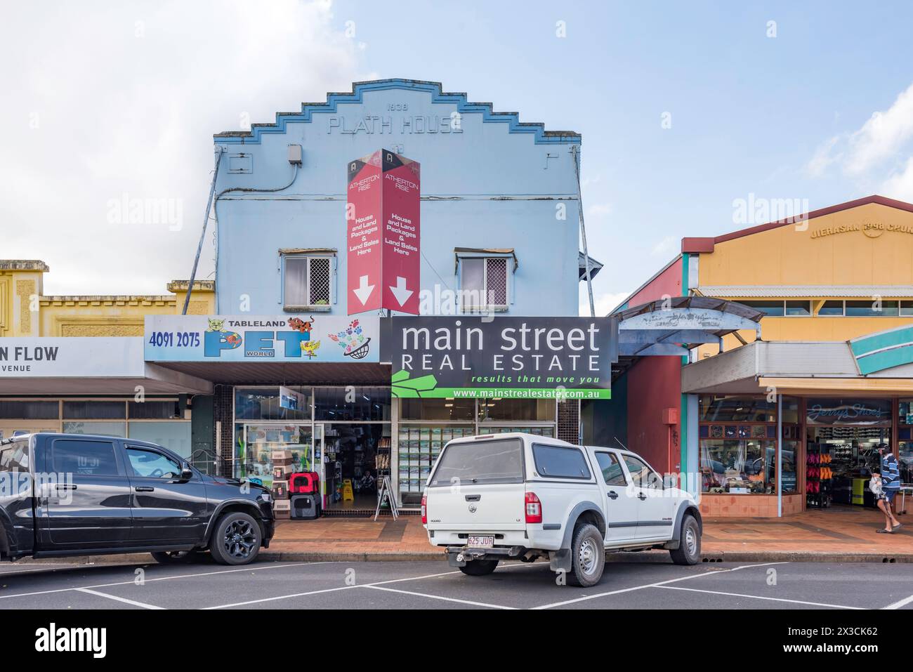 Plath House built in 1938 with its art deco style raised parapet in ...