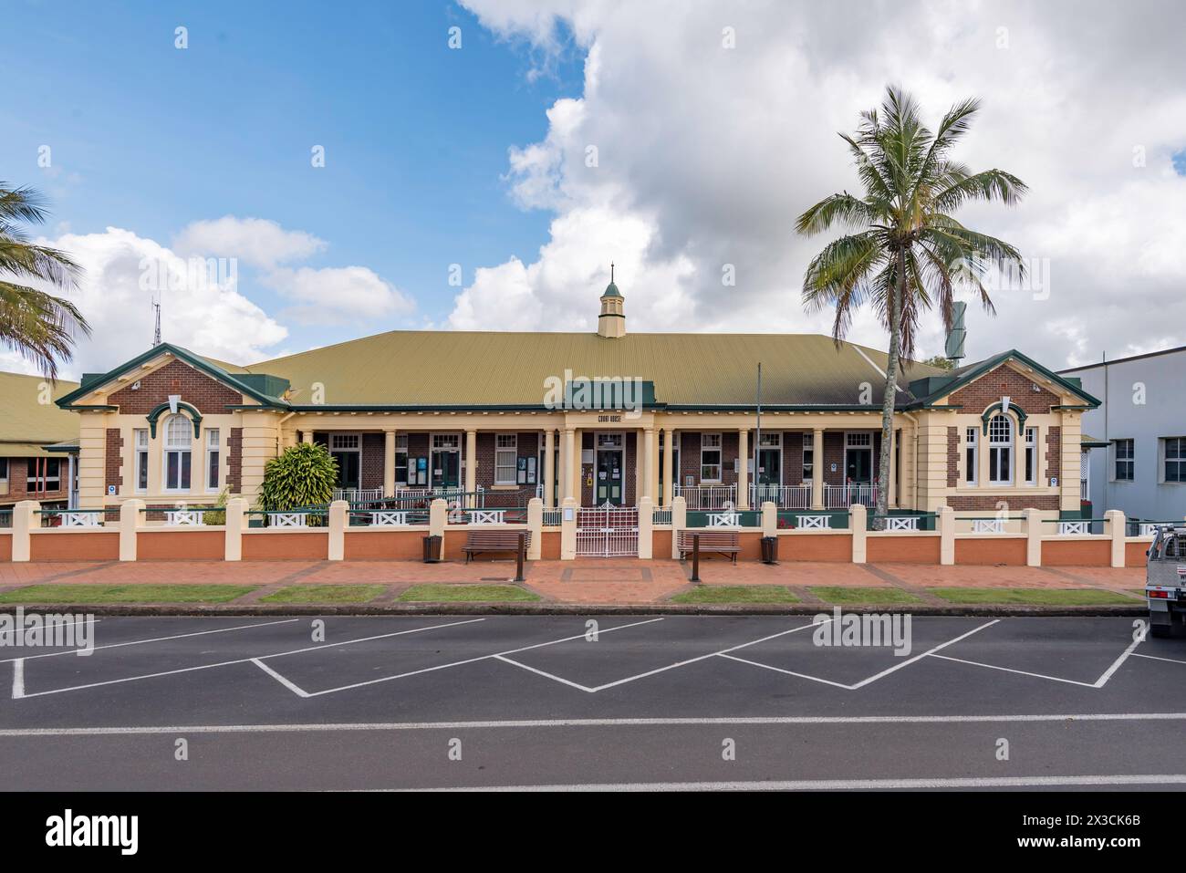 The 1941 constructed Atherton Courthouse that features timber panels ...