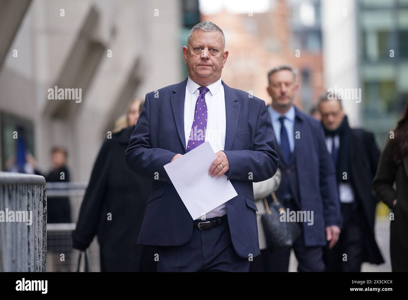 Gary Furlong, the father of victim James Furlong arrives at the Old ...