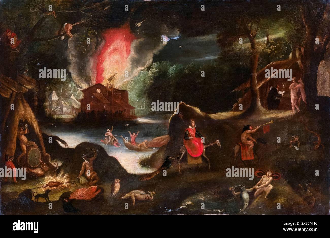 Jacob Isaacsz. van Swanenburg, The Temptation of Saint Anthony, painting in oil on canvas ...