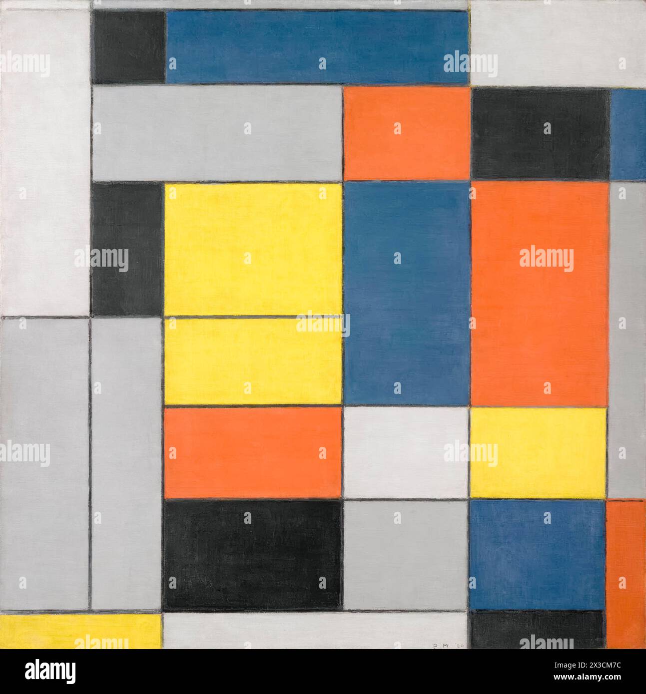 Piet Mondrian, No. VI / Composition No.II, abstract painting in oil on canvas, 1920 Stock Photo ...