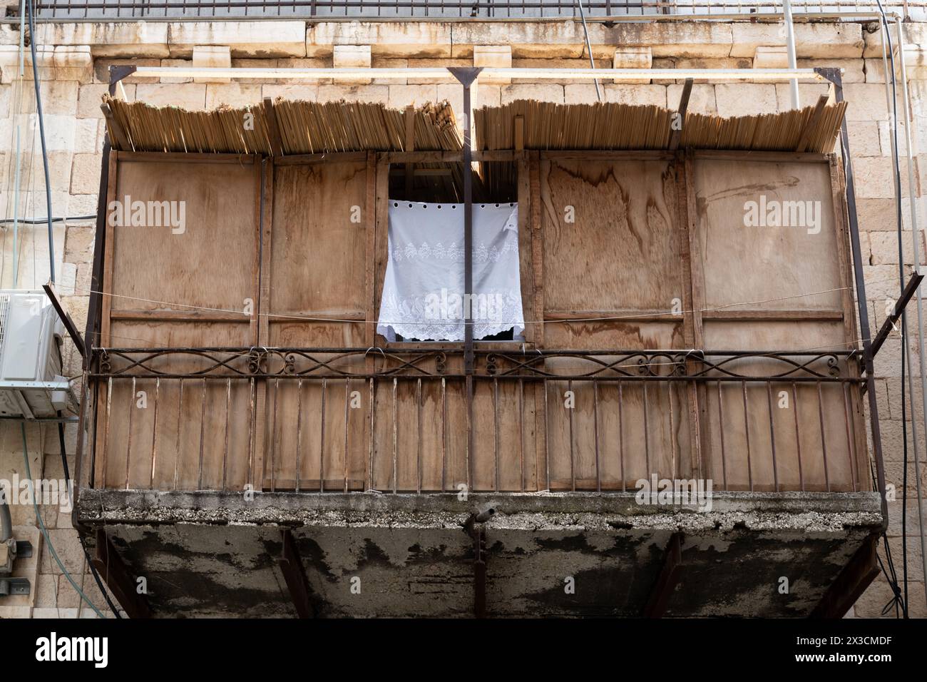 Residential buildings in Jerusalem during the holiday of Sukkot, in ...