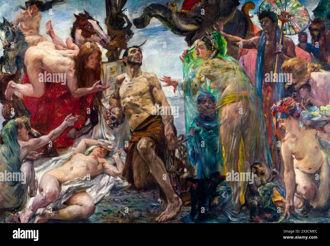 Lovis Corinth (after Gustave Flaubert), The Temptation of St Anthony, painting in oil on canvas ...