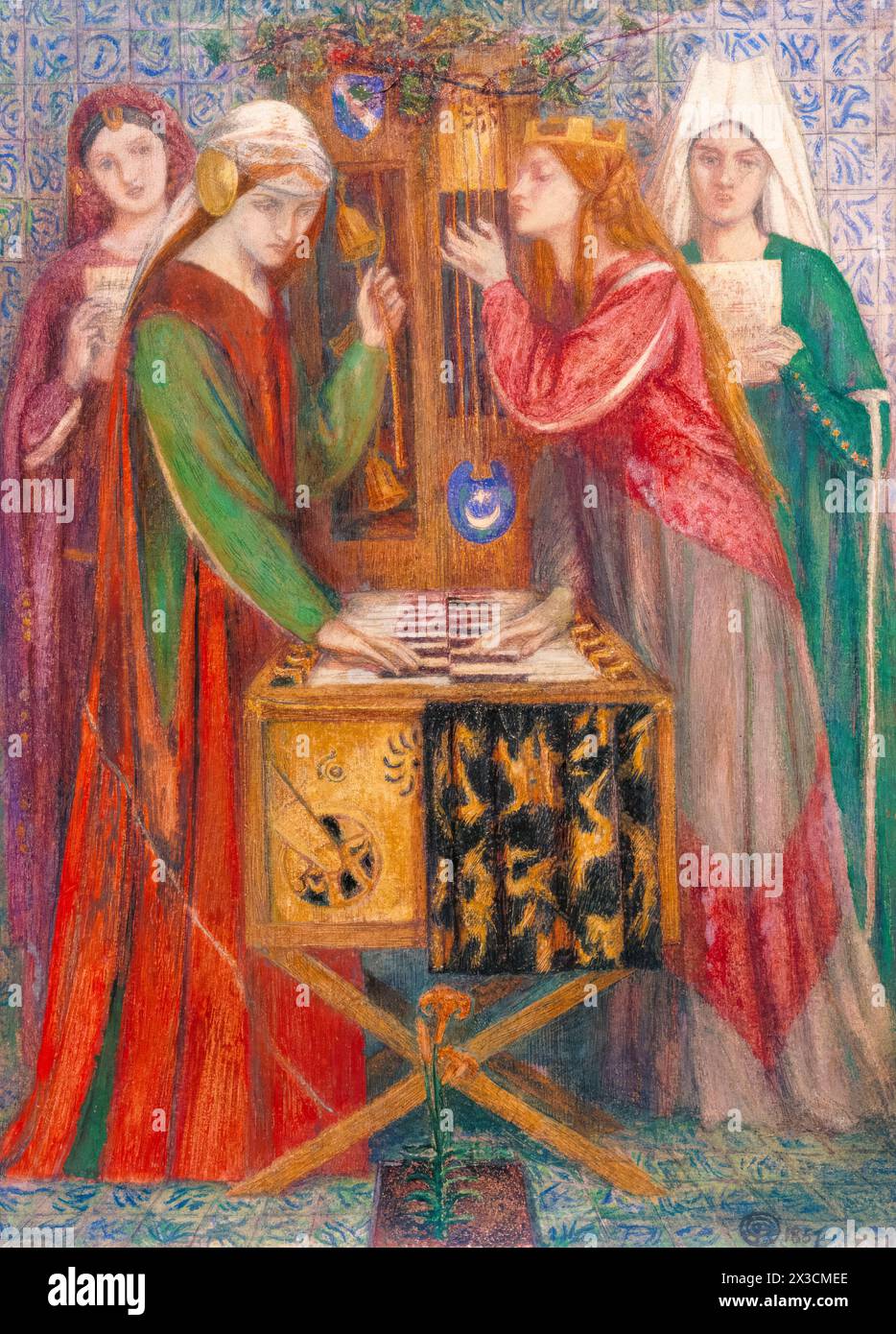 Dante Gabriel Rossetti, The Blue Closet, watercolour painting, 1857 ...