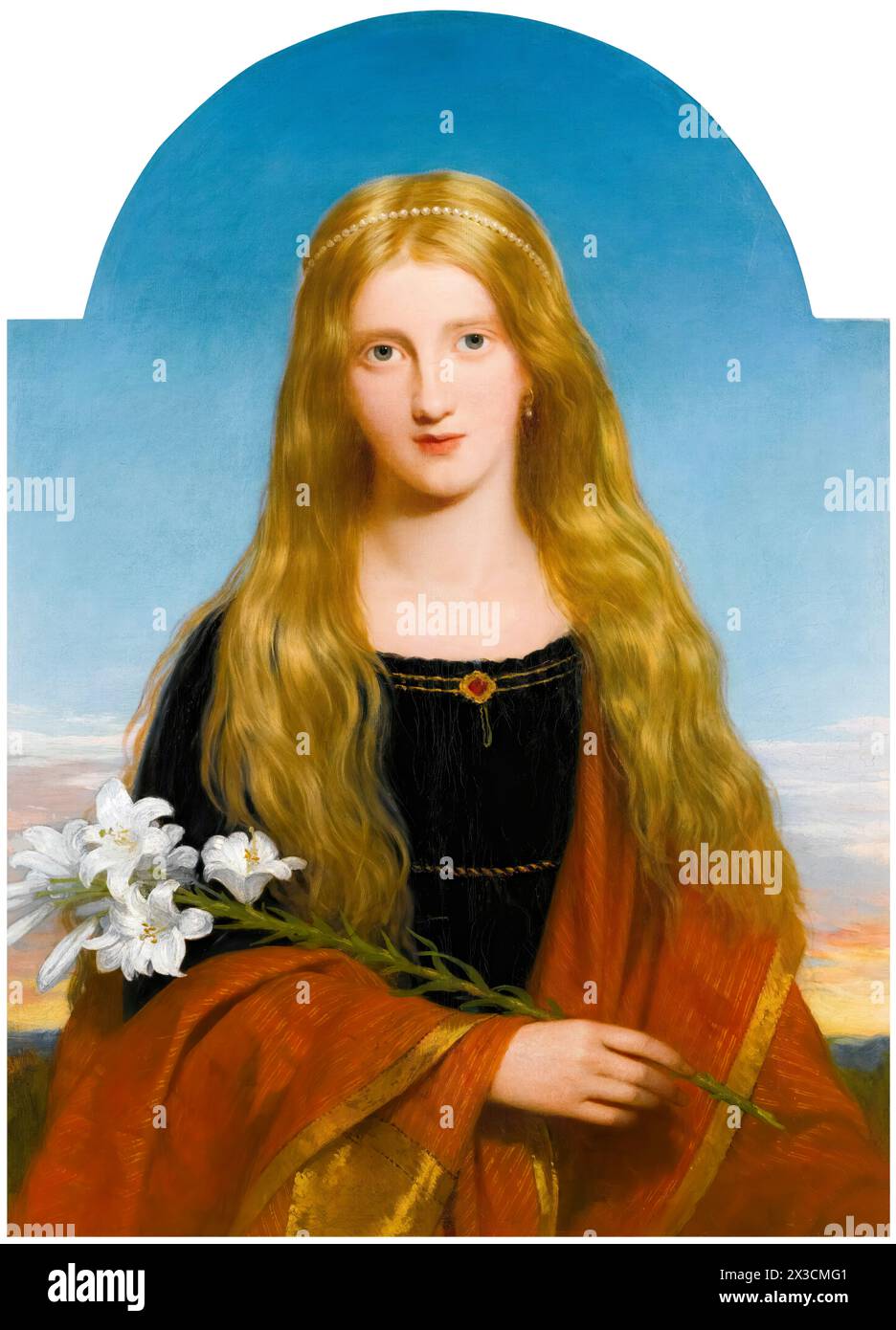 Sir Charles Lock Eastlake, The Lily - Portrait of Miss Bury, painting ...