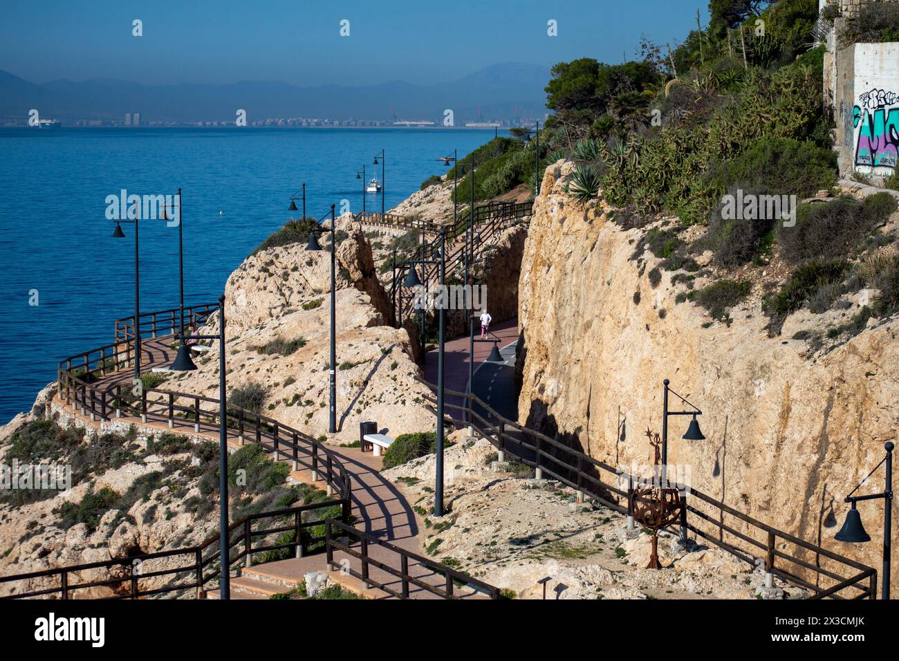 Morning walking on paths above rocks and through "El Cantal" tunnels in ...