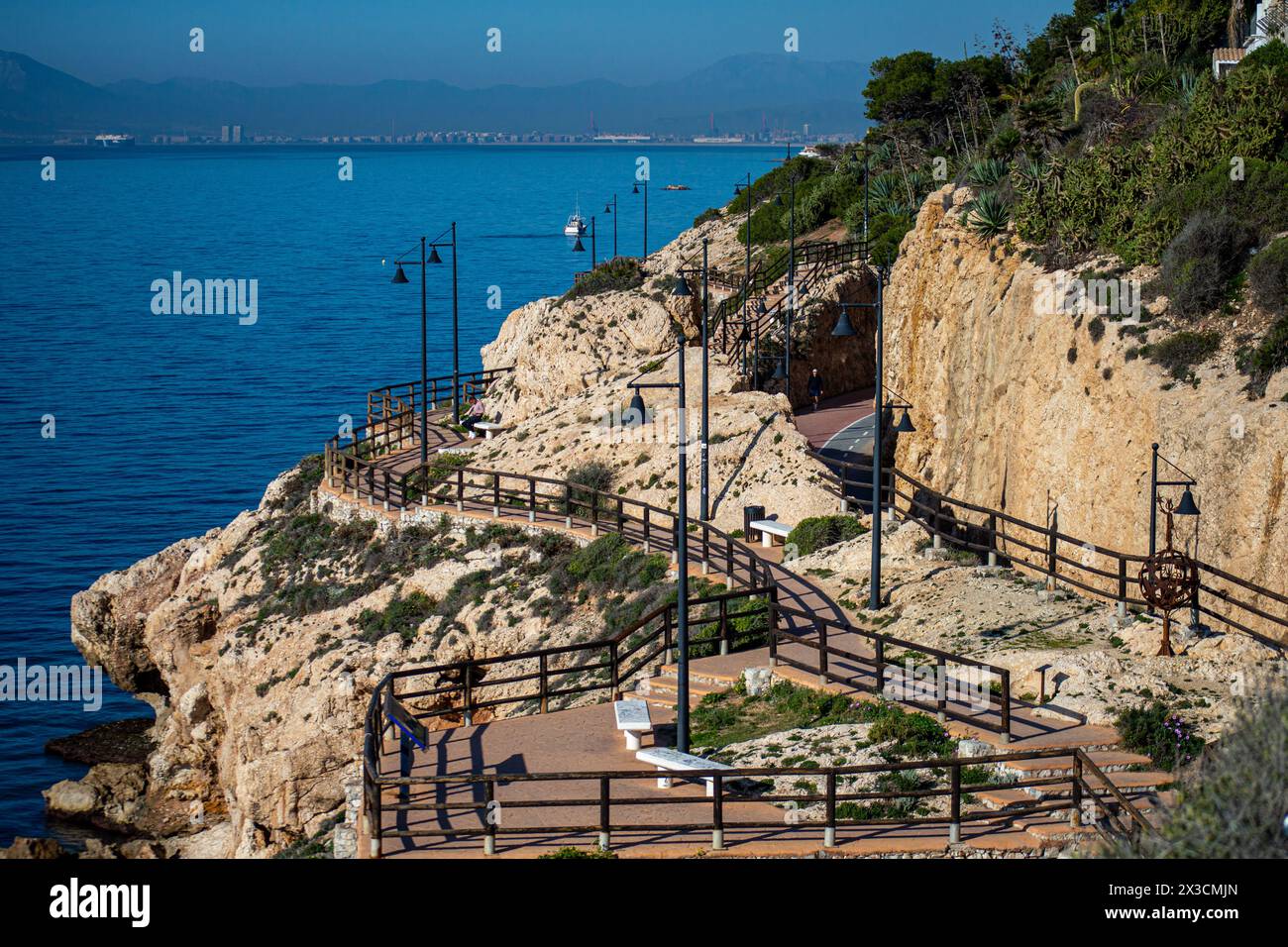 Morning walking on paths above rocks and through "El Cantal" tunnels in ...
