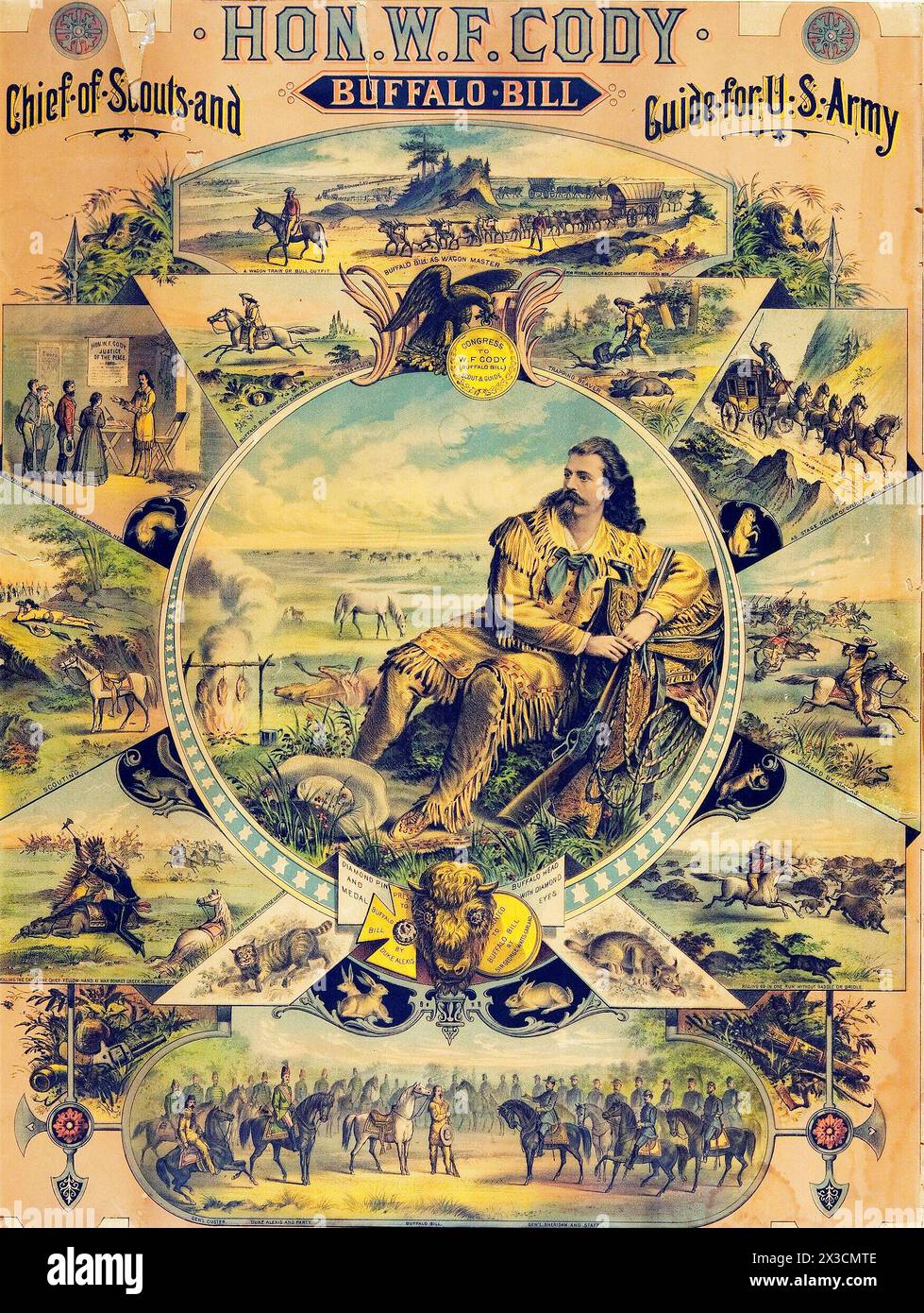 Chief of Scouts and Guide for US Army - William F. "Buffalo Bill" Cody ...