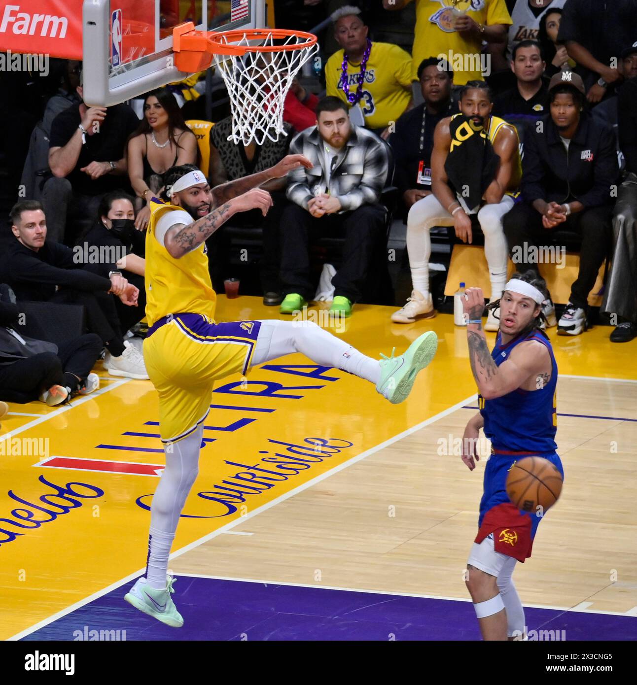 Los Angeles, Unite States. 25th Apr, 2024. Los Angeles Lakers guard ...