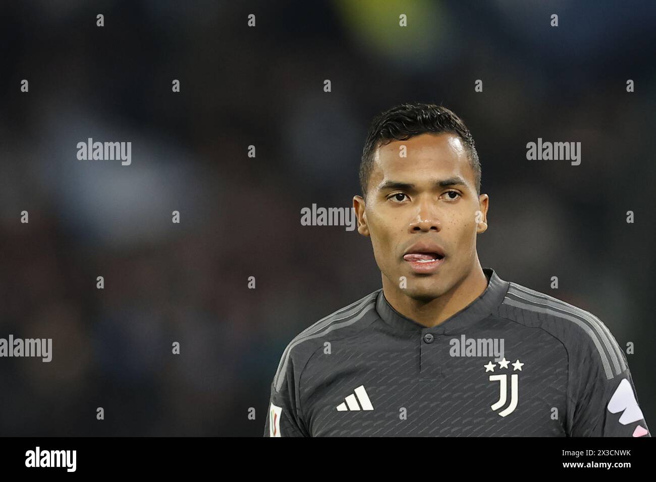 Juventus' Brazilian defender Alex Sandro looks during italy cup Semi ...