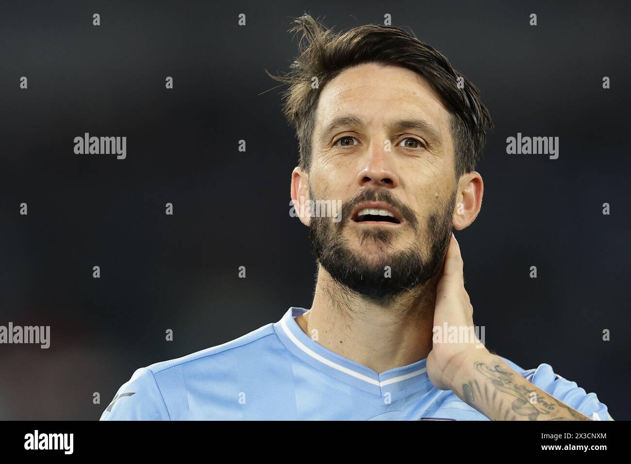 Lazio’s Spanish midfielder Luis Alberto looks during italy cup Semi ...