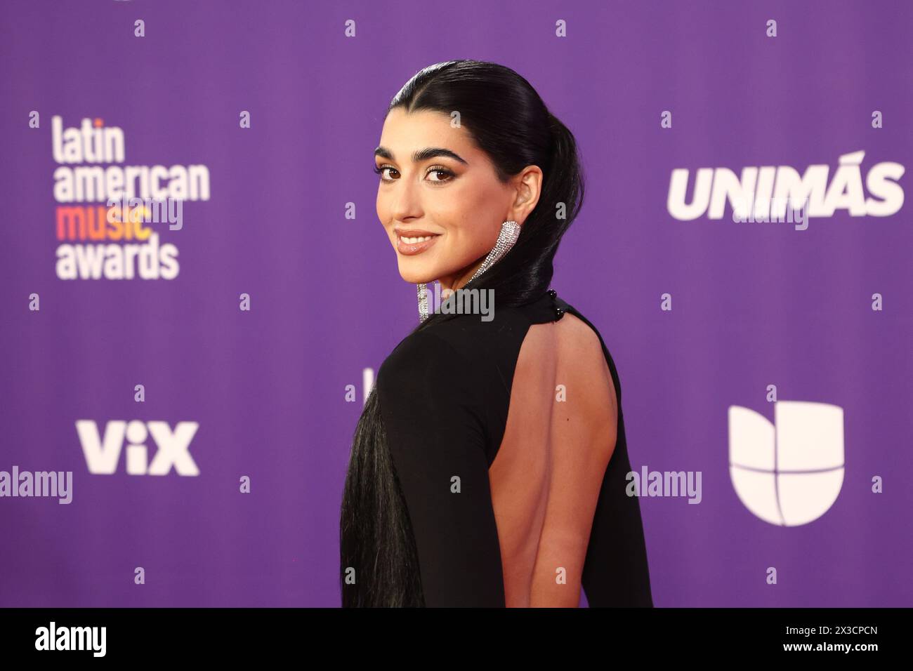 Las Vegas, United States. 25th Apr, 2024. Amy Basoa arrives for the ...