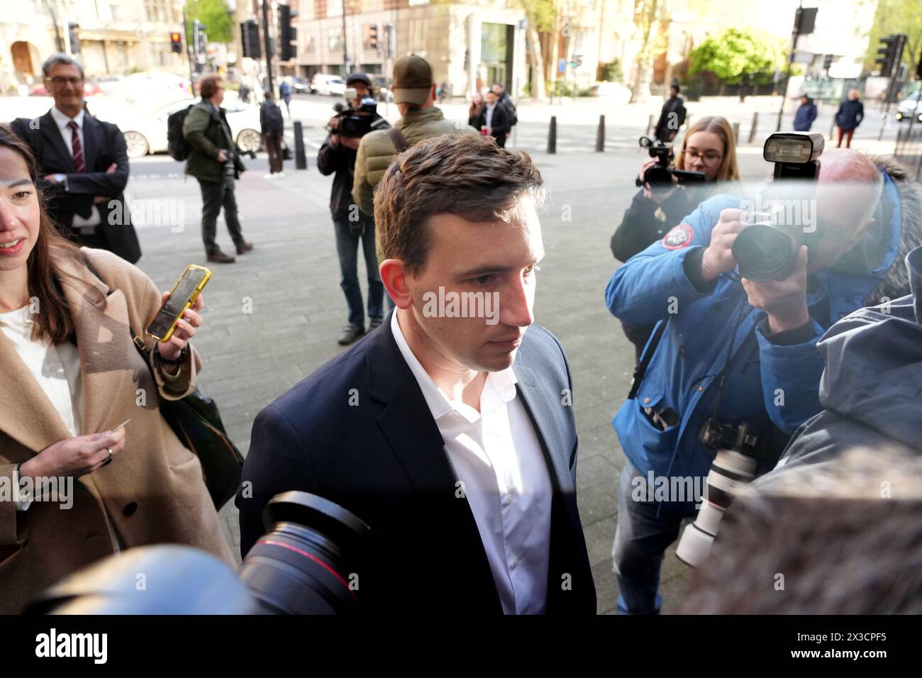 Former parliamentary researcher Christopher Cash arrives at Westminster ...