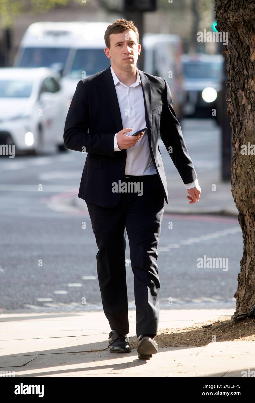 Former parliamentary researcher Christopher Cash arrives at Westminster ...