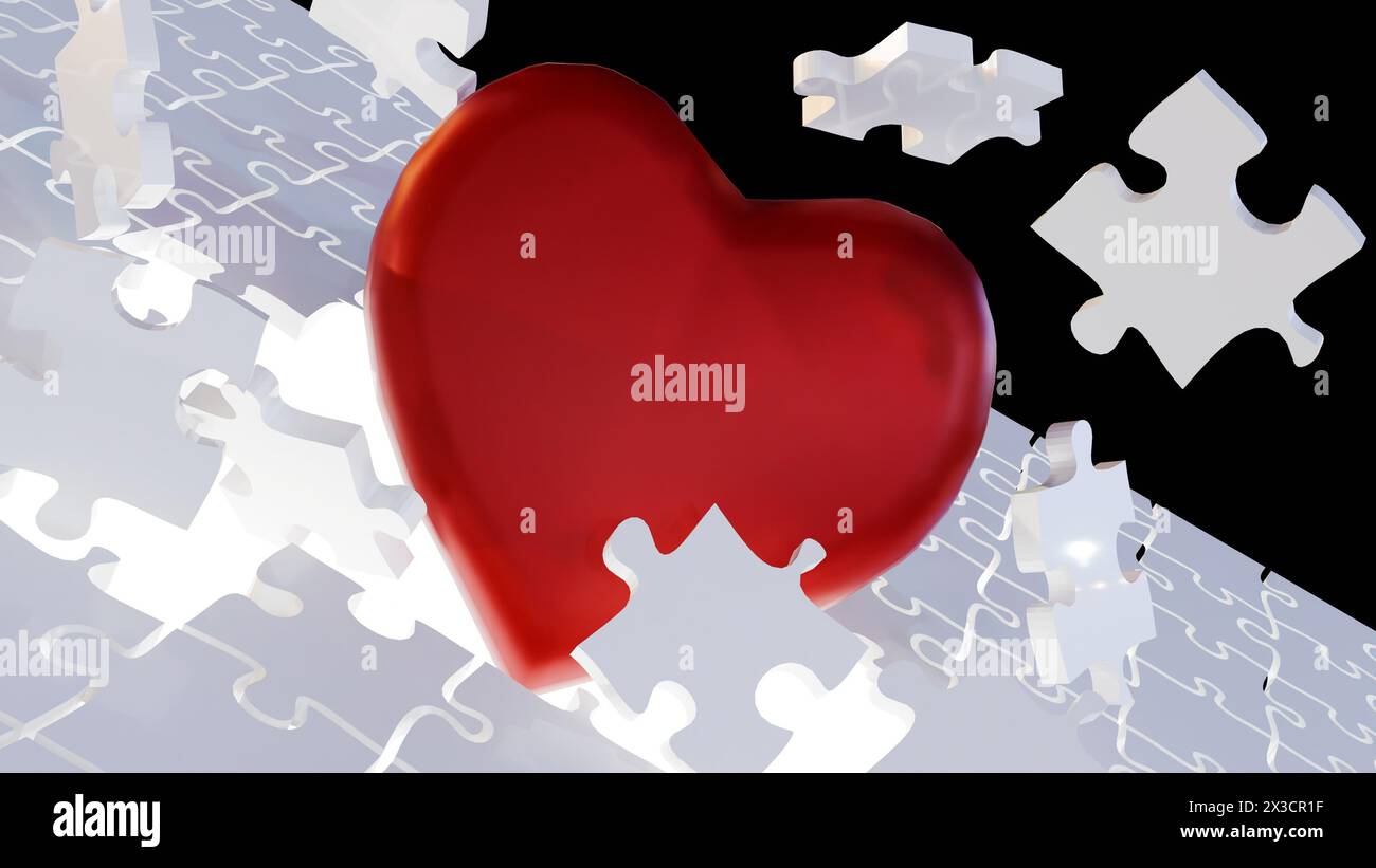 Incomplete heart puzzle hi-res stock photography and images - Alamy