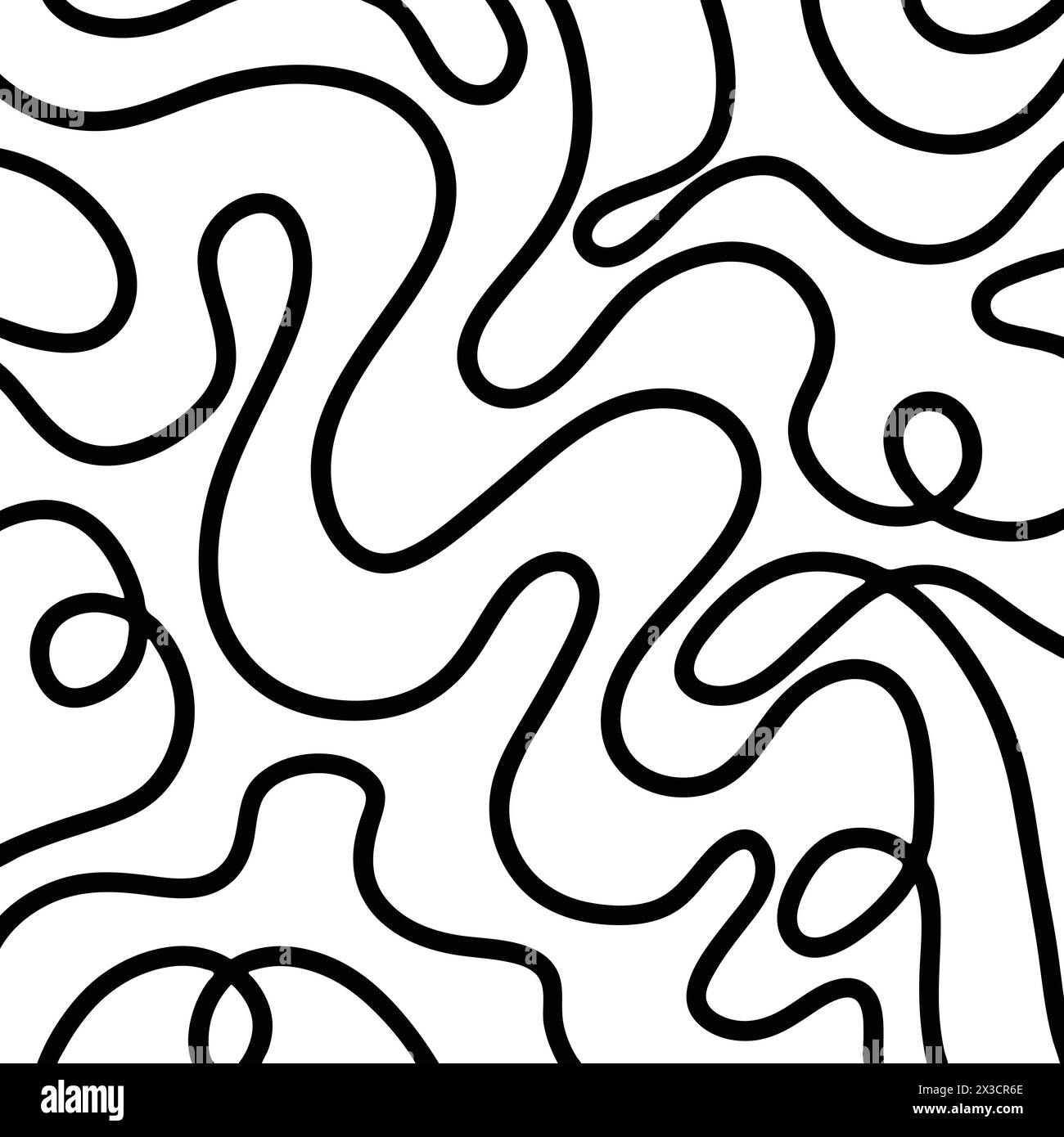 Abstract background with a hand drawn squiggle background black on ...