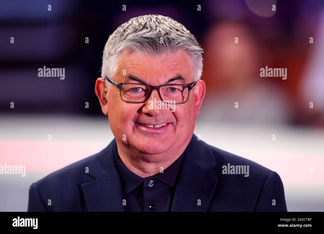 John Parrott on day seven of the 2024 Cazoo World Snooker Championship ...