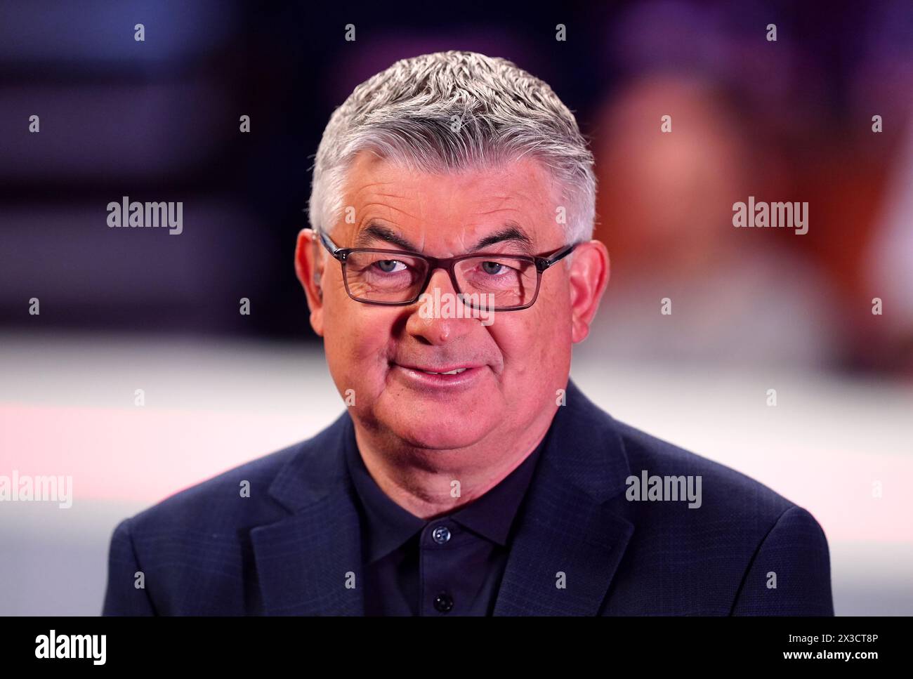 John Parrott on day seven of the 2024 Cazoo World Snooker Championship ...