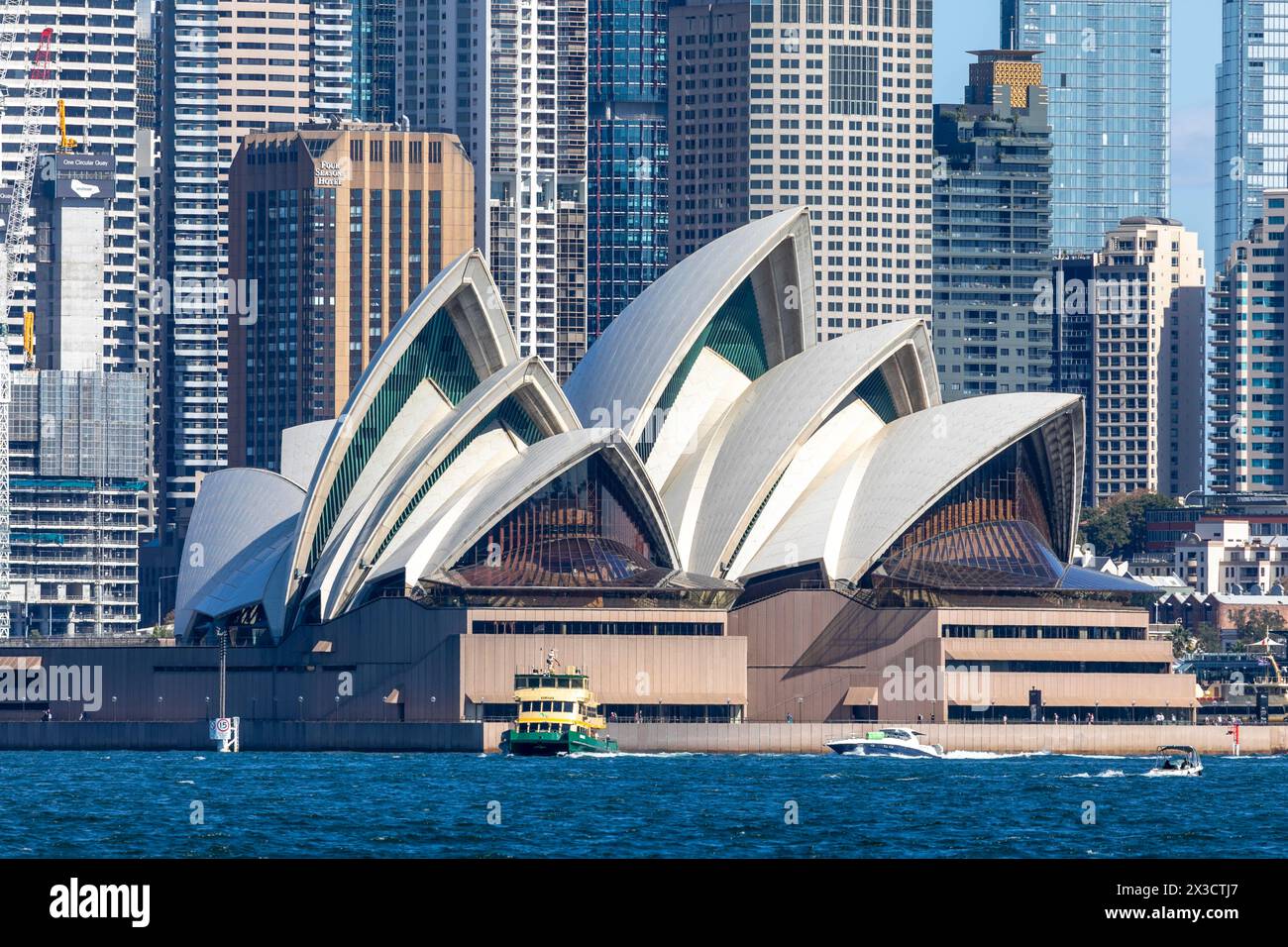 Sydney Opera House Harbourside with Sydney city centre buildings behind ...