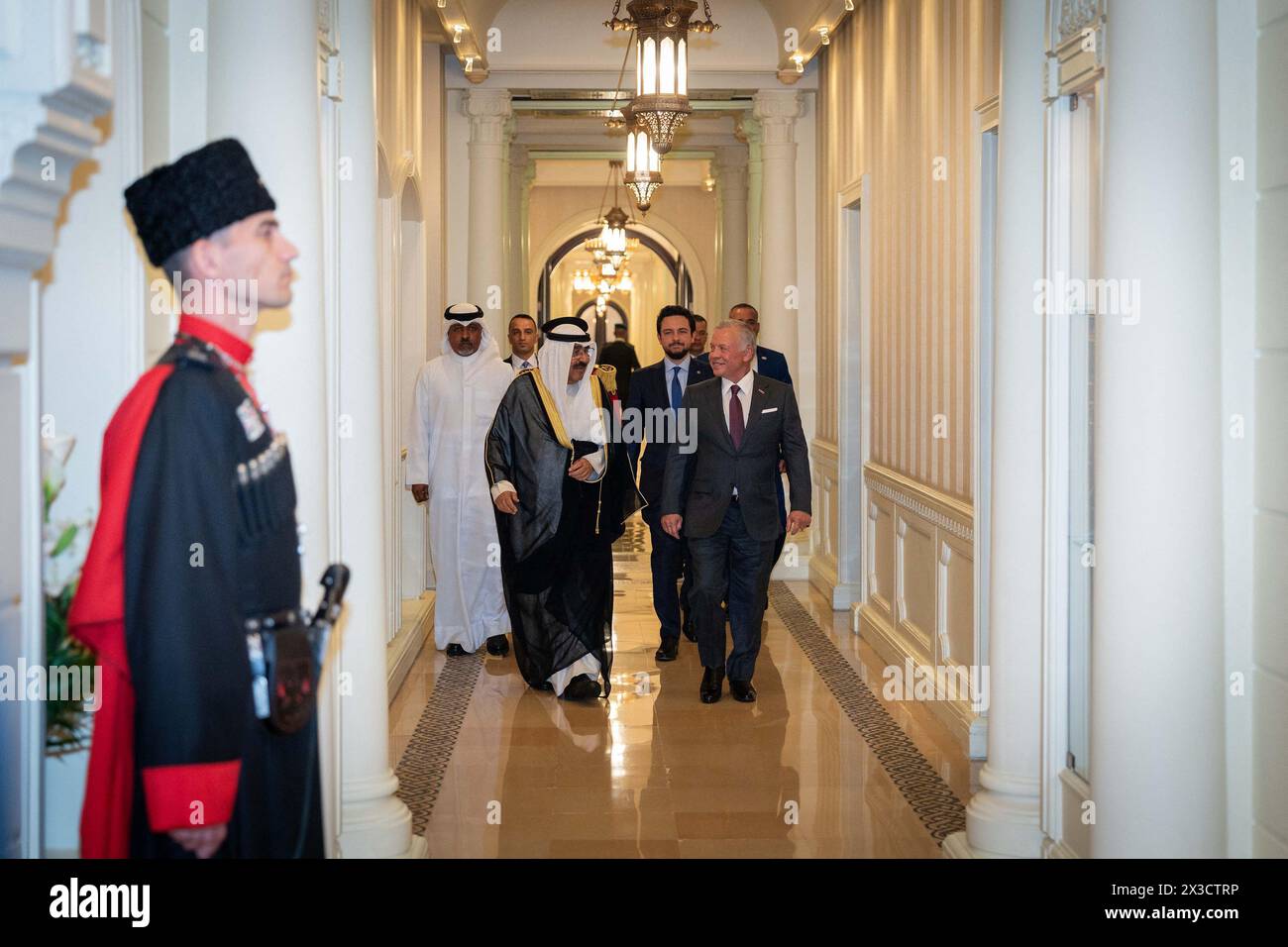 Amman, Jordan. 23rd Apr, 2024. King Abdullah II of Jordan (right ...