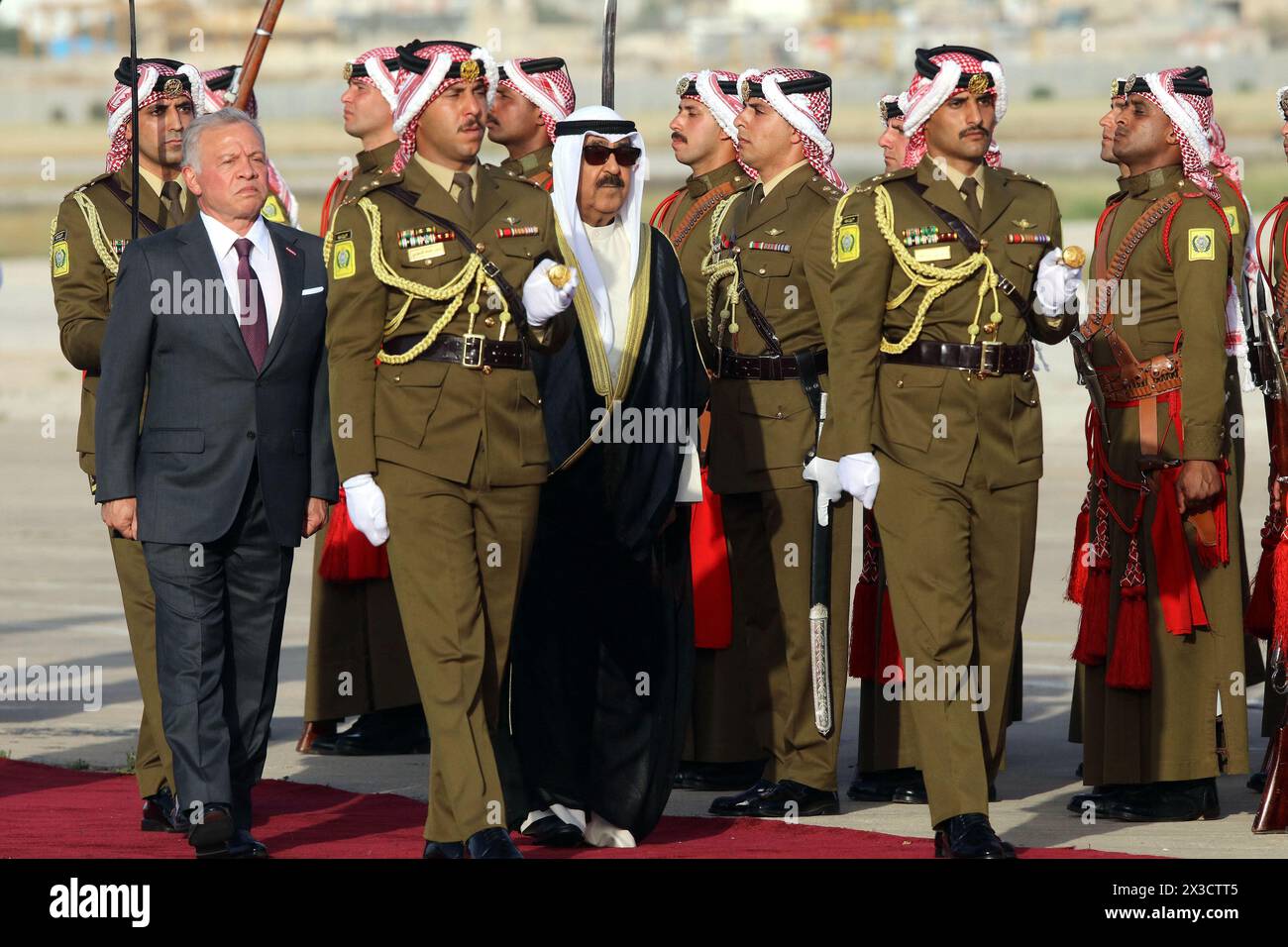 Amman, Jordan. 23rd Apr, 2024. King Abdullah II of Jordan (left ...