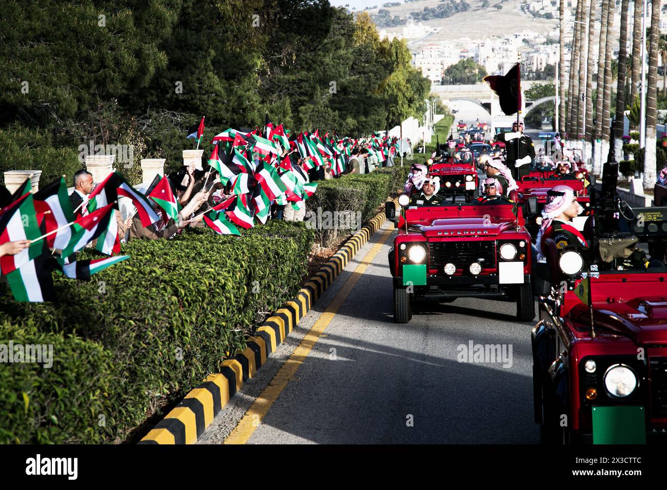 Amman, Jordan. 23rd Apr, 2024. The ‘red motorcade', as King Abdullah II ...