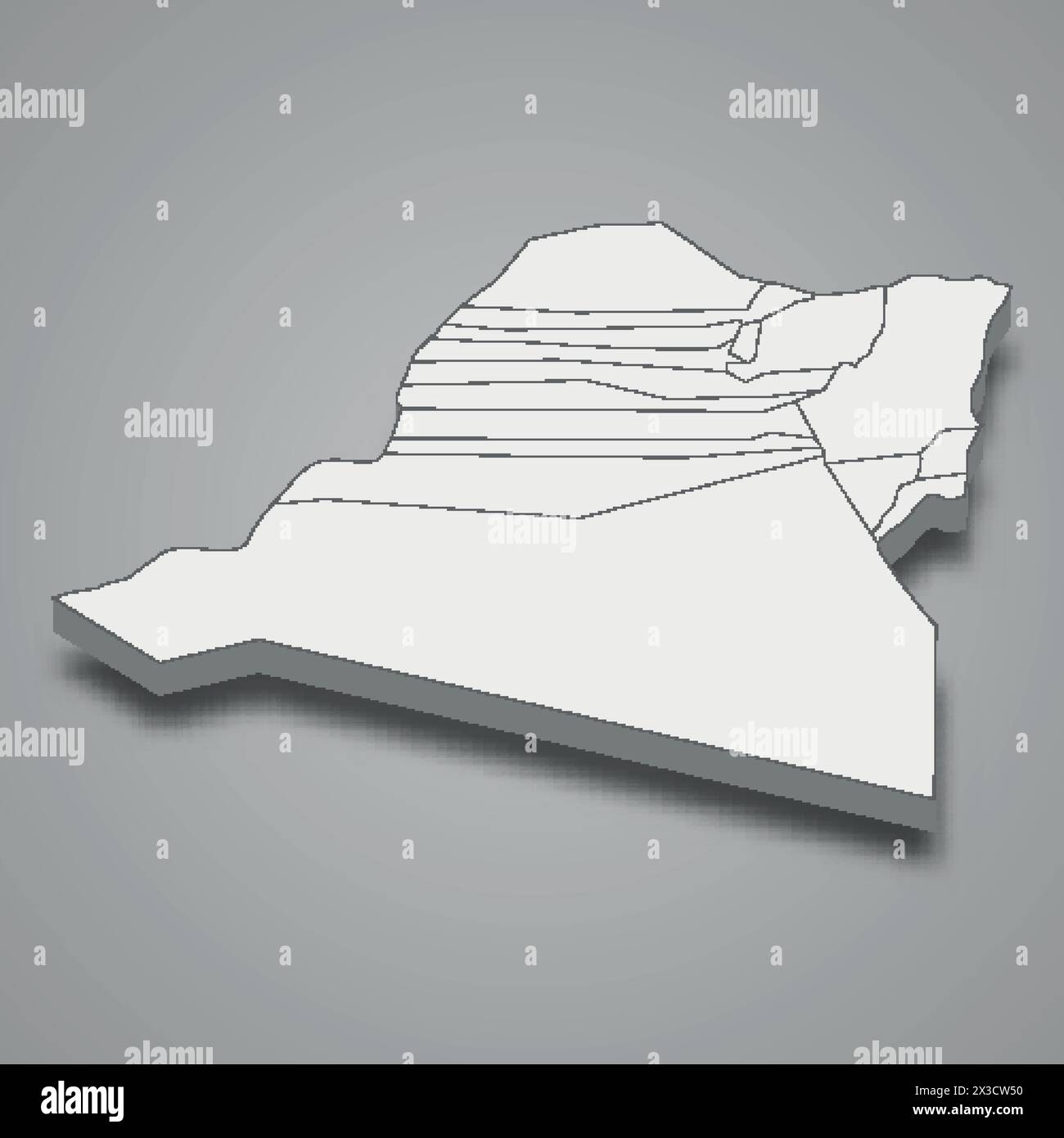 Adrar vector outline map hi-res stock photography and images - Alamy