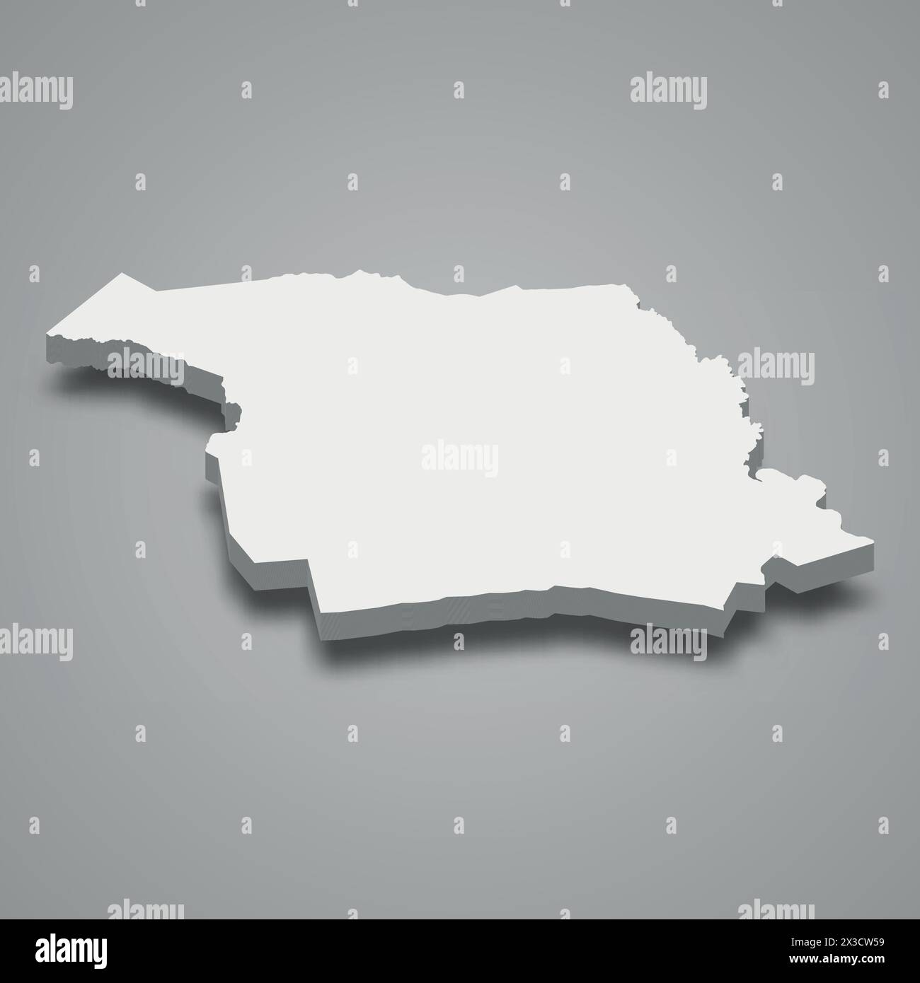 3d isometric map of Abidjan is autonomous districts of Ivory Coast ...