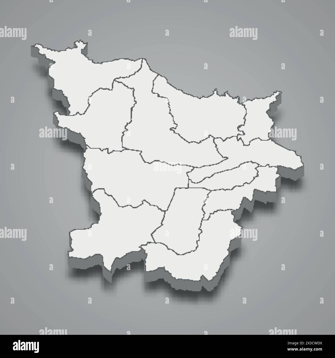 3d isometric map of Annaba is a region of Algeria, vector illustration ...