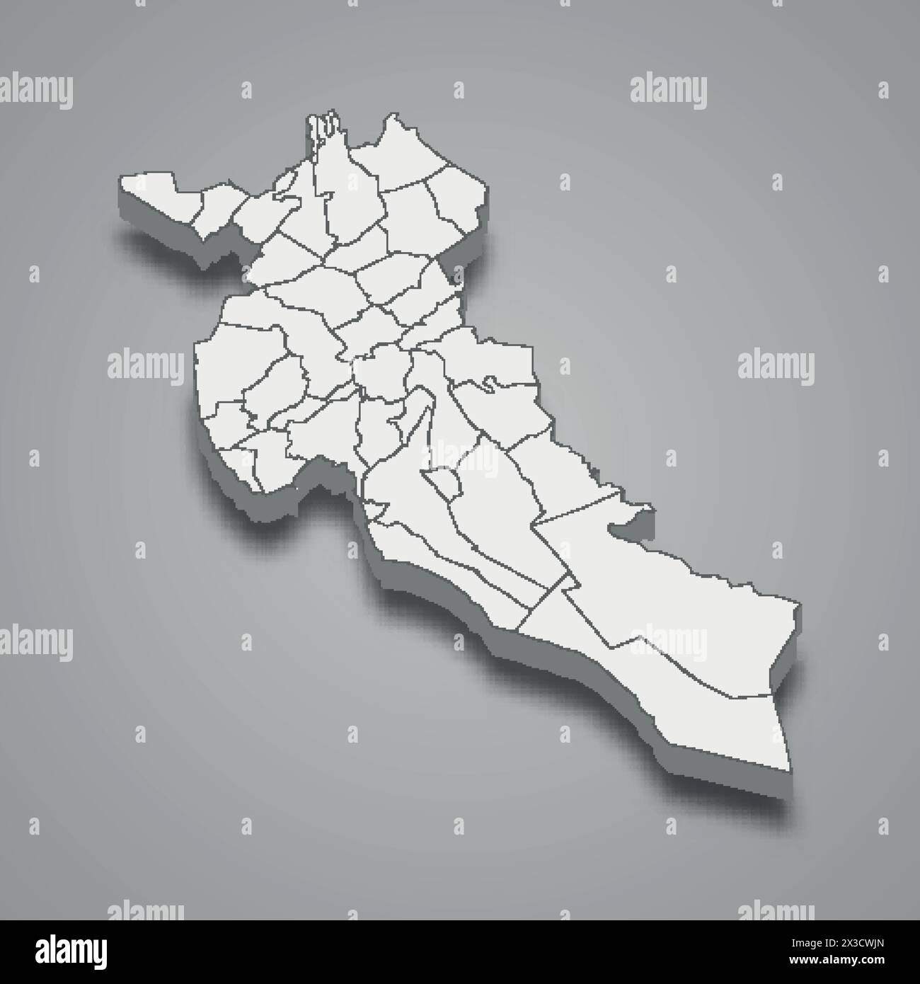 Djelfa vector outline map Black and White Stock Photos & Images - Alamy