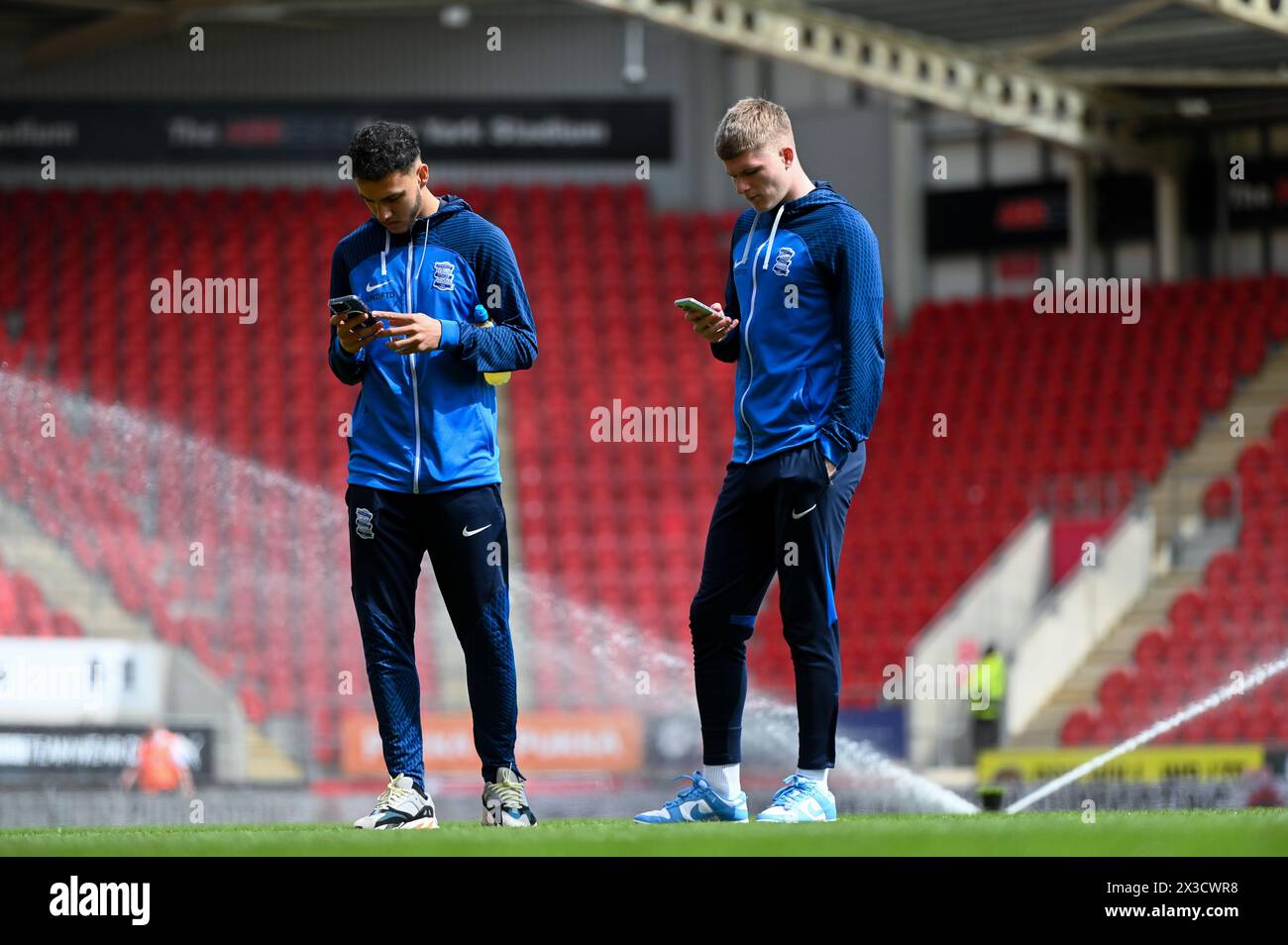 Rotherham United v Birmingham City, April 20 2024, Jordan James and Lee ...