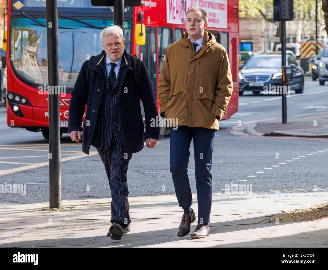 London, UK 26 April 2024 Christopher Berry (Right) arrives at ...