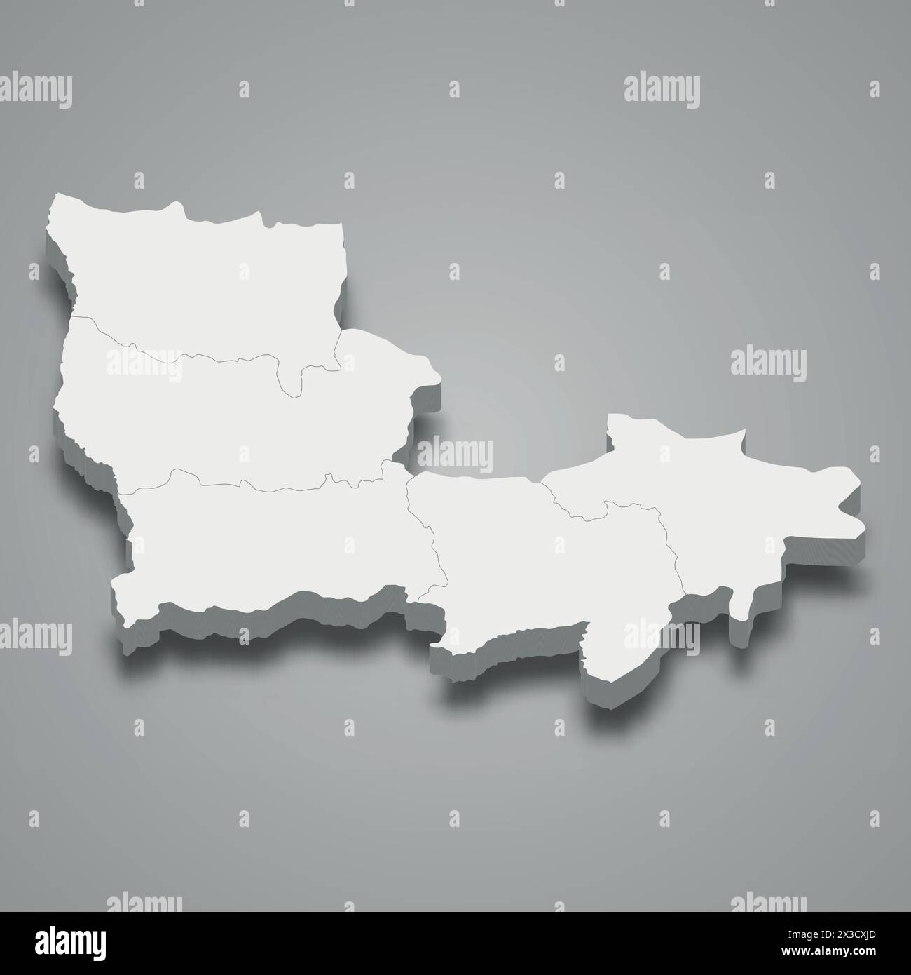 3d isometric map of Lualaba is a region of DR Congo, vector illustration Stock Vector Image ...