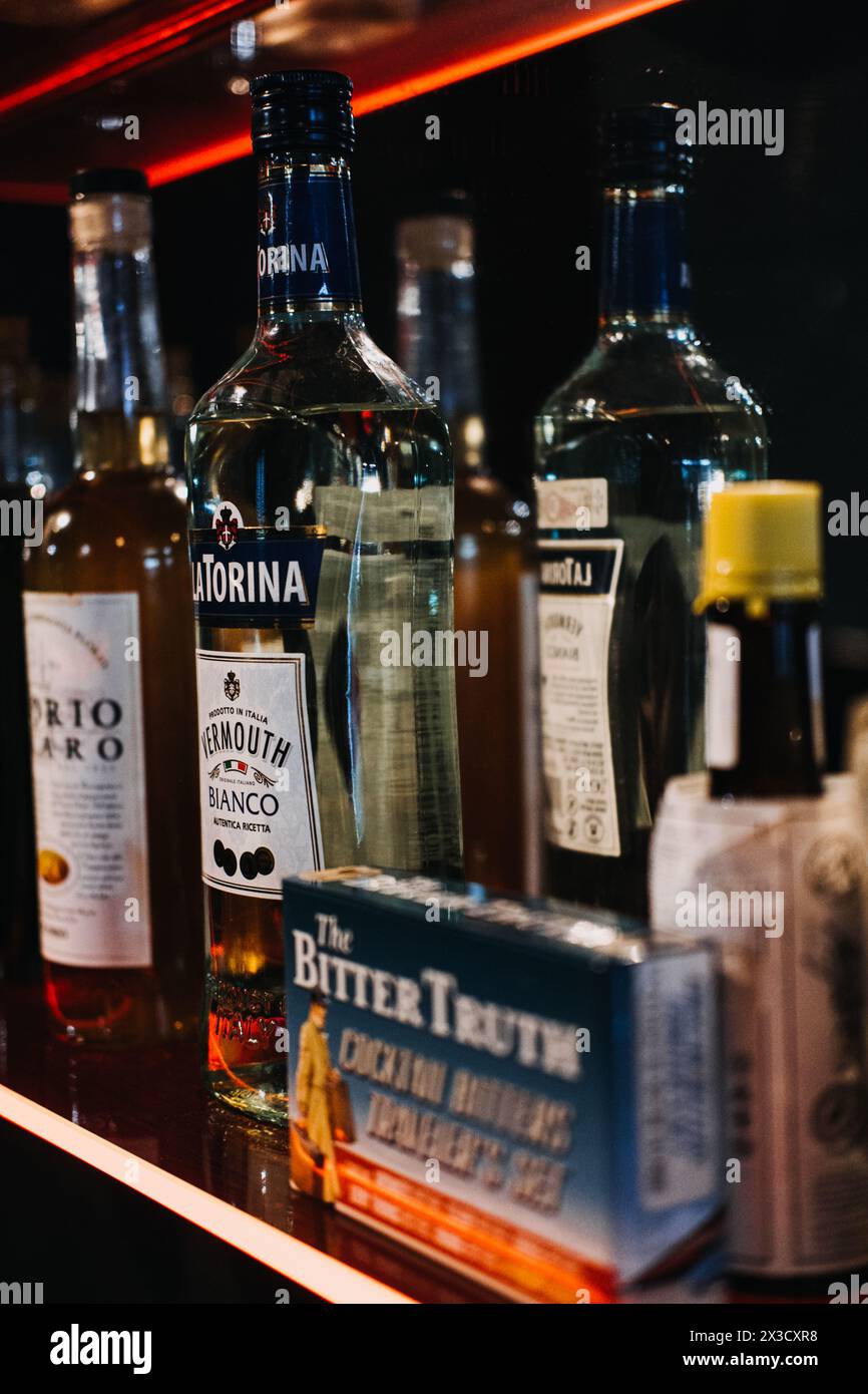 Selection spirits on shelf hi-res stock photography and images - Alamy