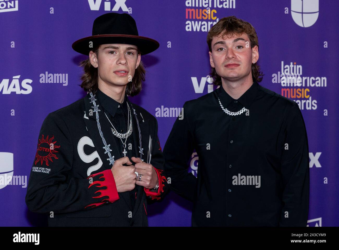 Las Vegas, USA. 25th Apr, 2024. Eugenio Esquivel (L) and Sebastian ...