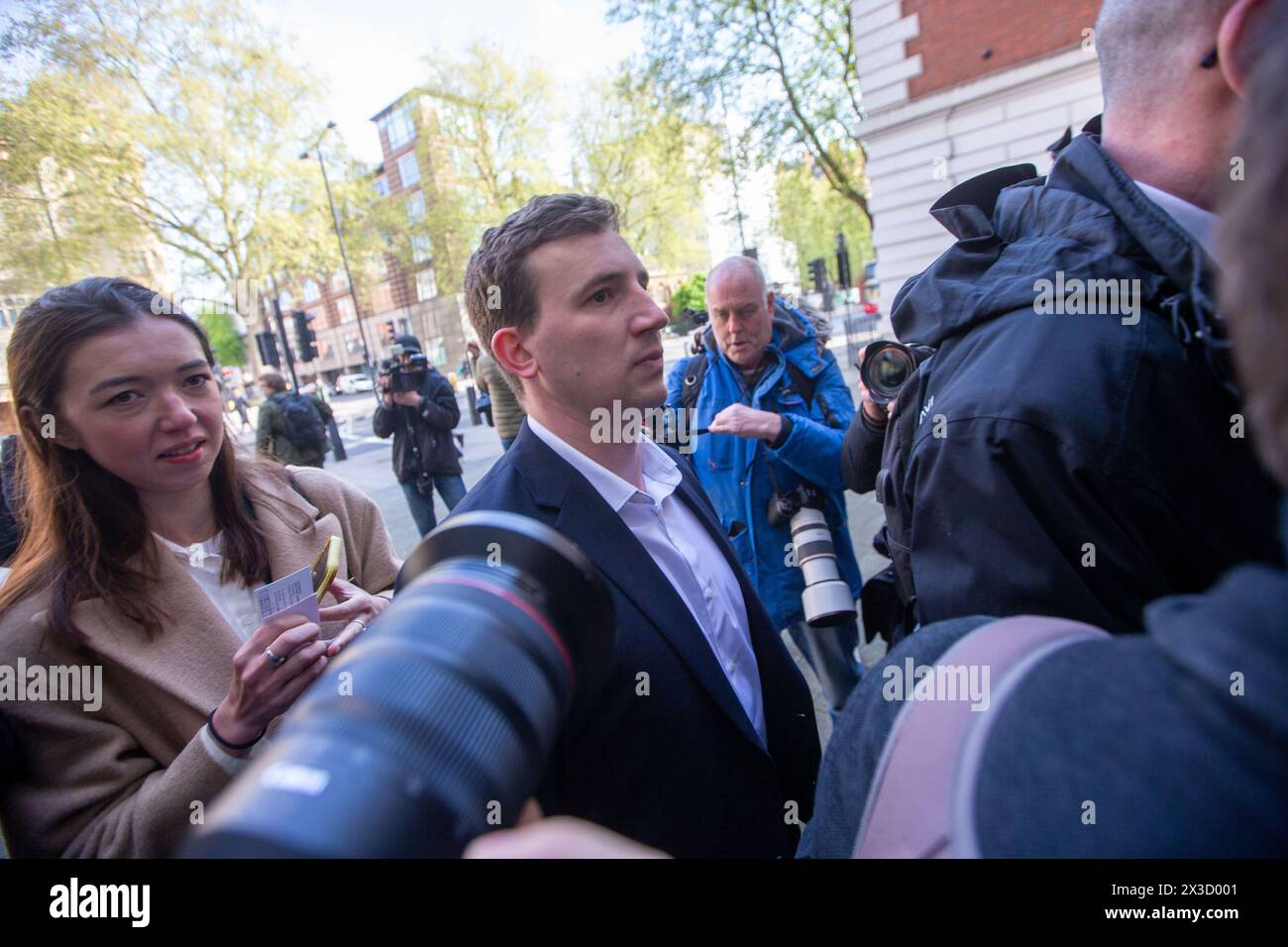 London, England, UK. 26th Apr, 2024. UK parliamentary researcher ...