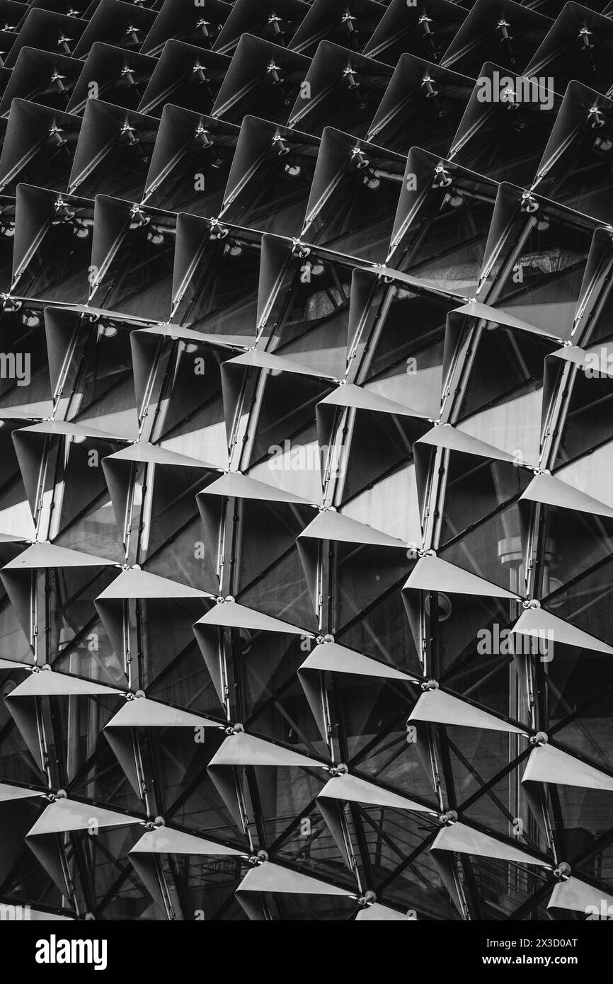 Up close architectural detail in black and white Stock Photo - Alamy