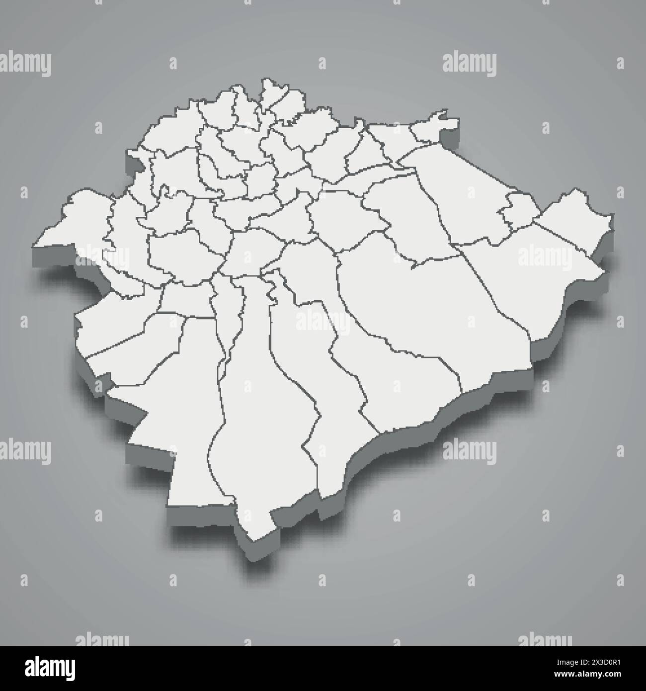 Tiaret vector outline map Black and White Stock Photos & Images - Alamy