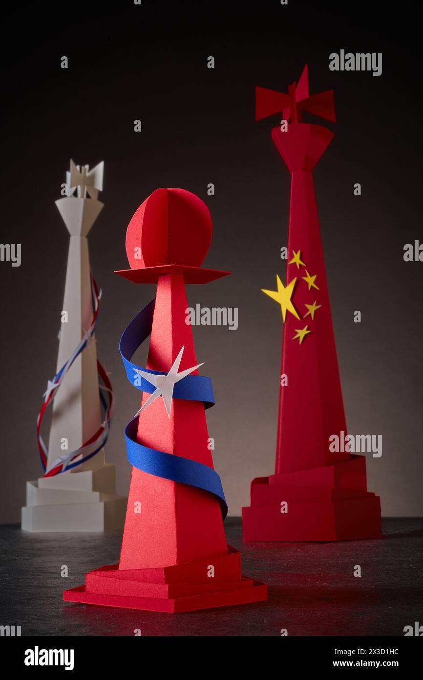 Geopolitical chess, America, Tiwan & China Stock Photo - Alamy