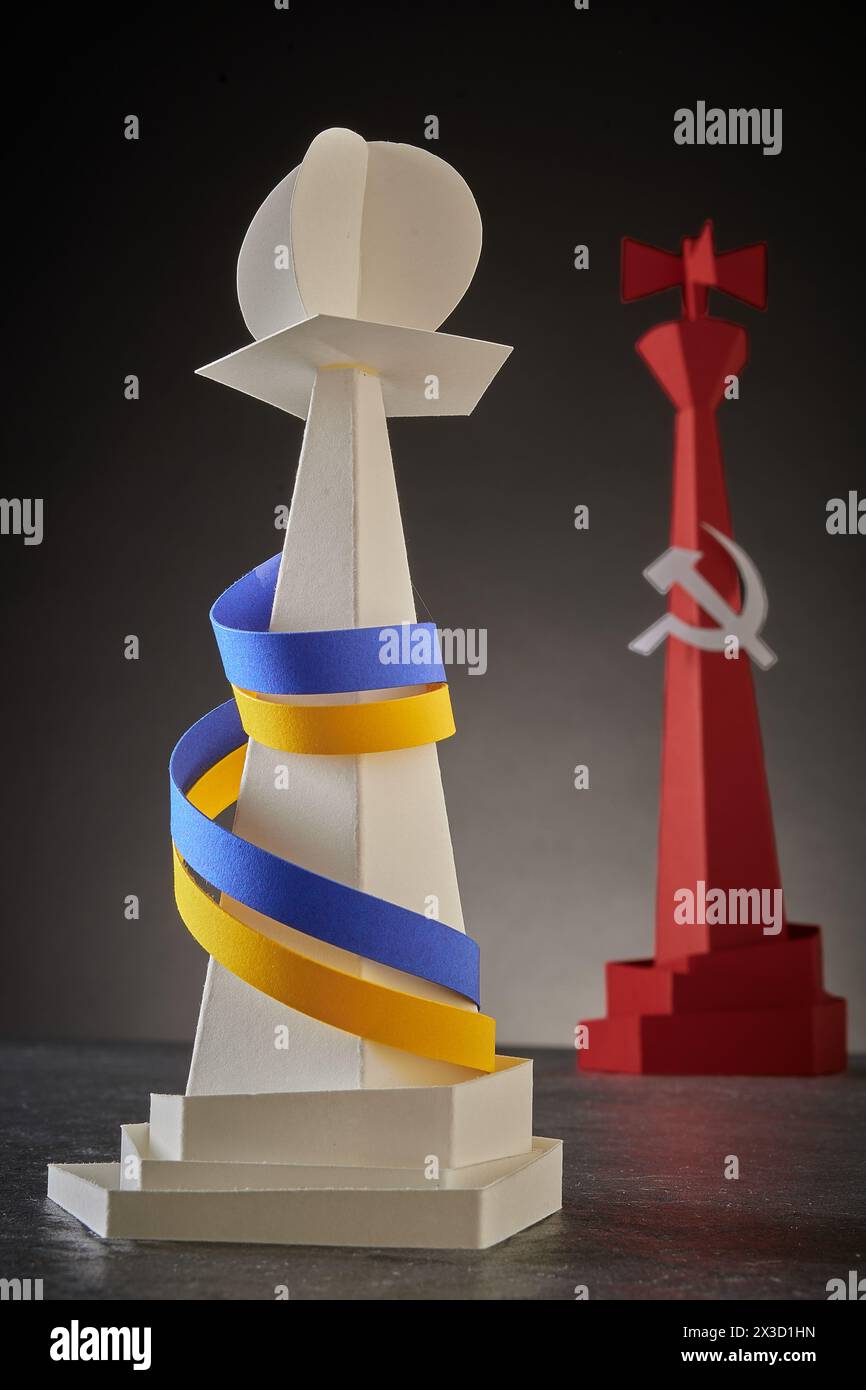 Geopolitical chess, Ukraine & Russia Stock Photo - Alamy