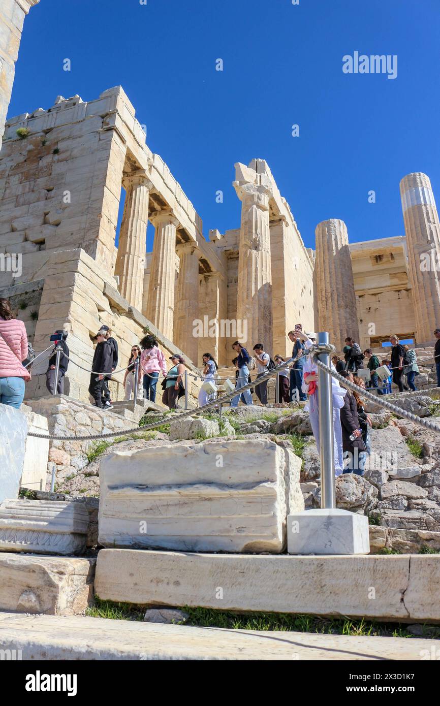 Navigate the bustling river of tourists ascending the overcrowded ...