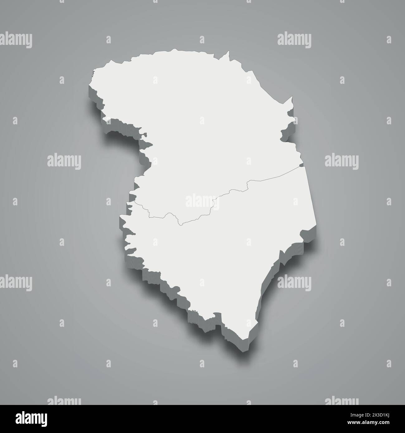 3d isometric map of Zanzan is autonomous districts of Ivory Coast ...
