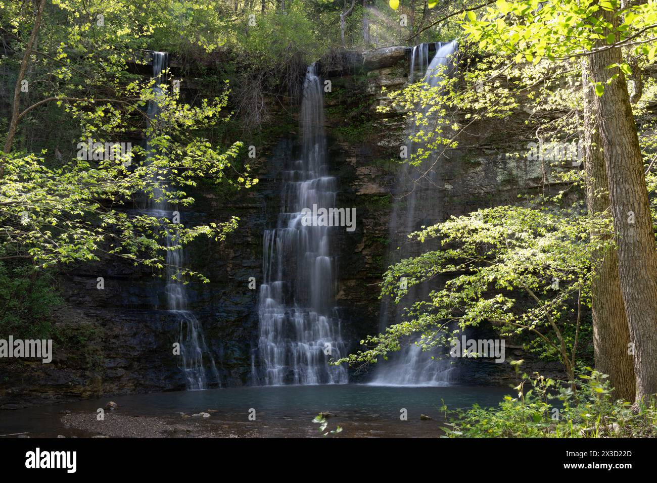 Triple Waterfall In Buffalo National River Arkansas Stock Photo - Alamy