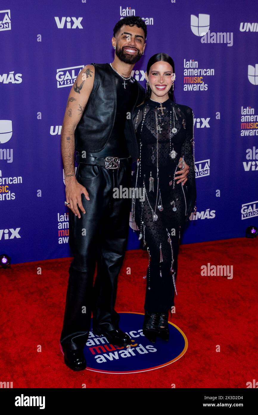 Las Vegas, USA. 25th Apr, 2024. Jay Wheeler (L) and Zhamira Zambrano ...