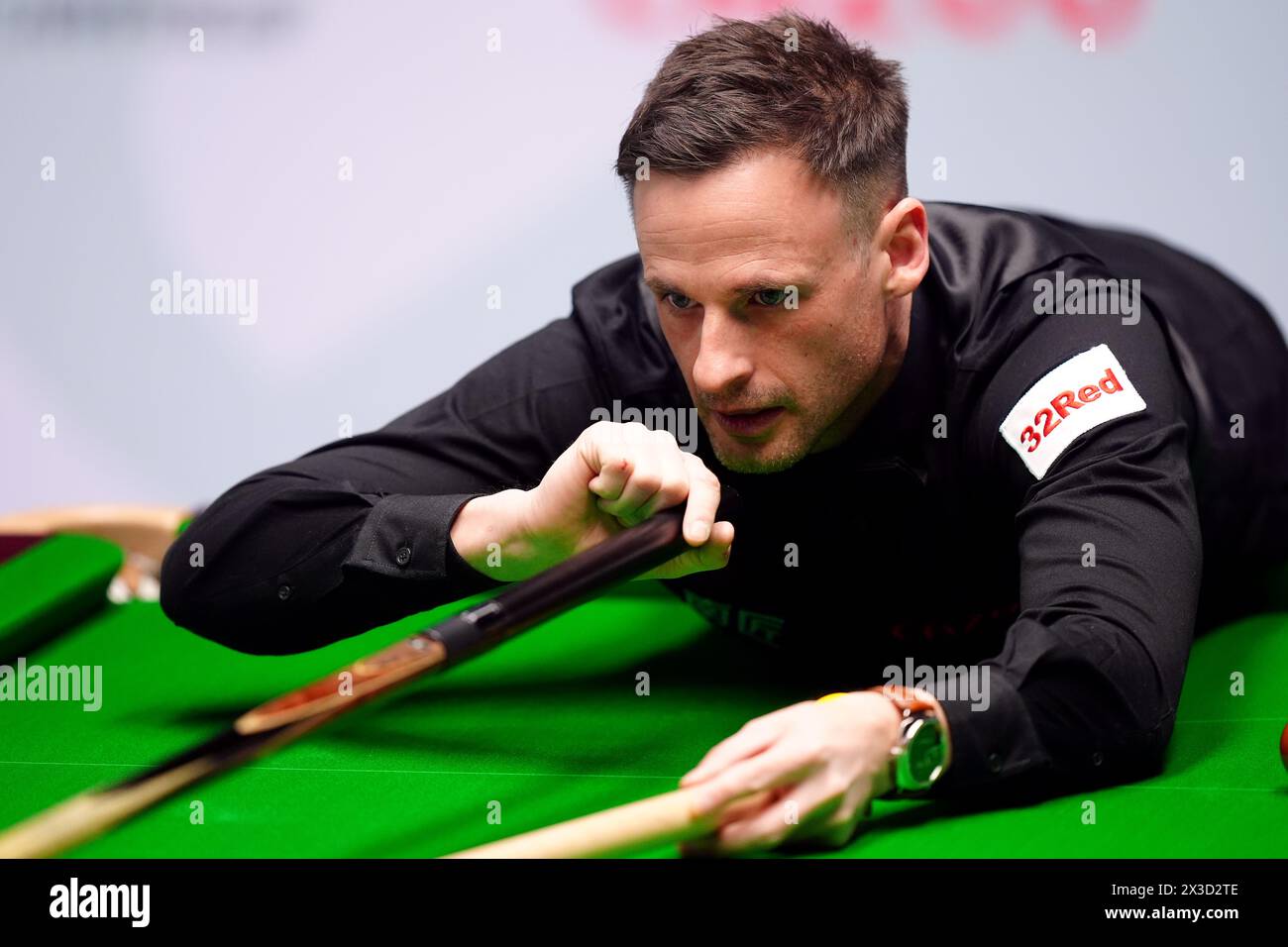 David Gilbert during their second round match against Robert Milkins ...